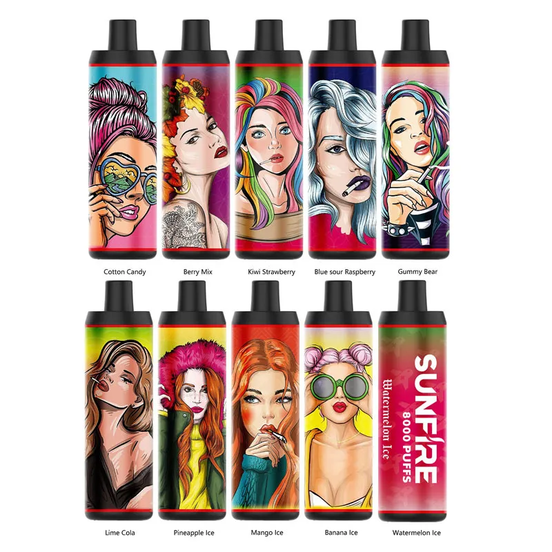 Original 8000 Puffs Pen Disposable Vape E Cigarette Puff Bar Design