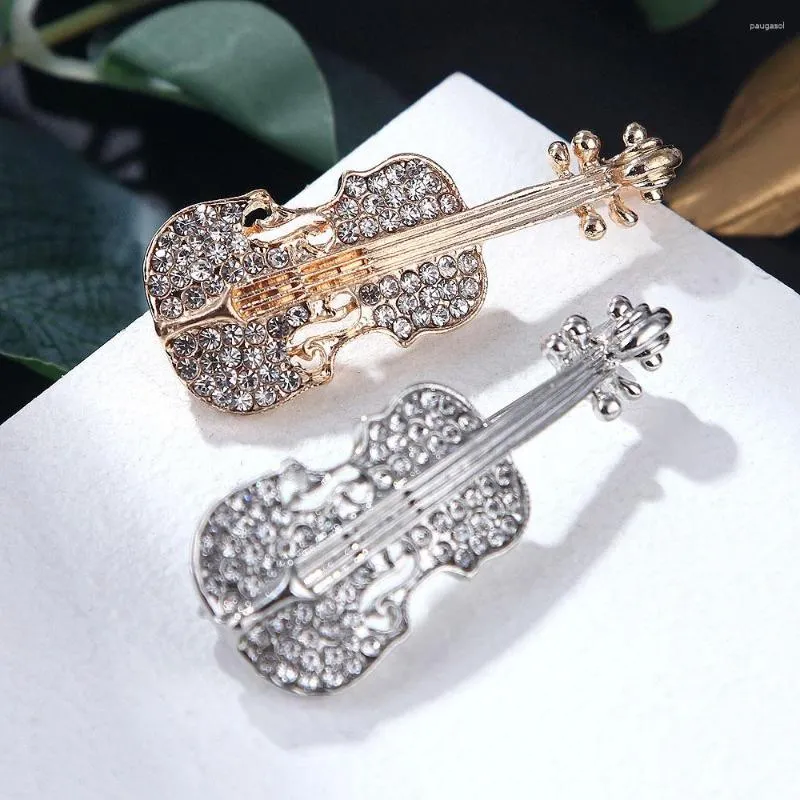 Sparkling Rhinestone Guitar Brooch For Music Enthusiasts Express Your ...
