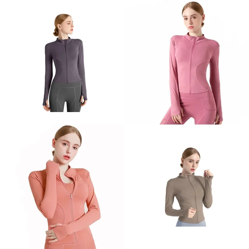DHgate.com:Quick-Dry Activewear Zip-Up Yoga Top for Women - Solid Color ...