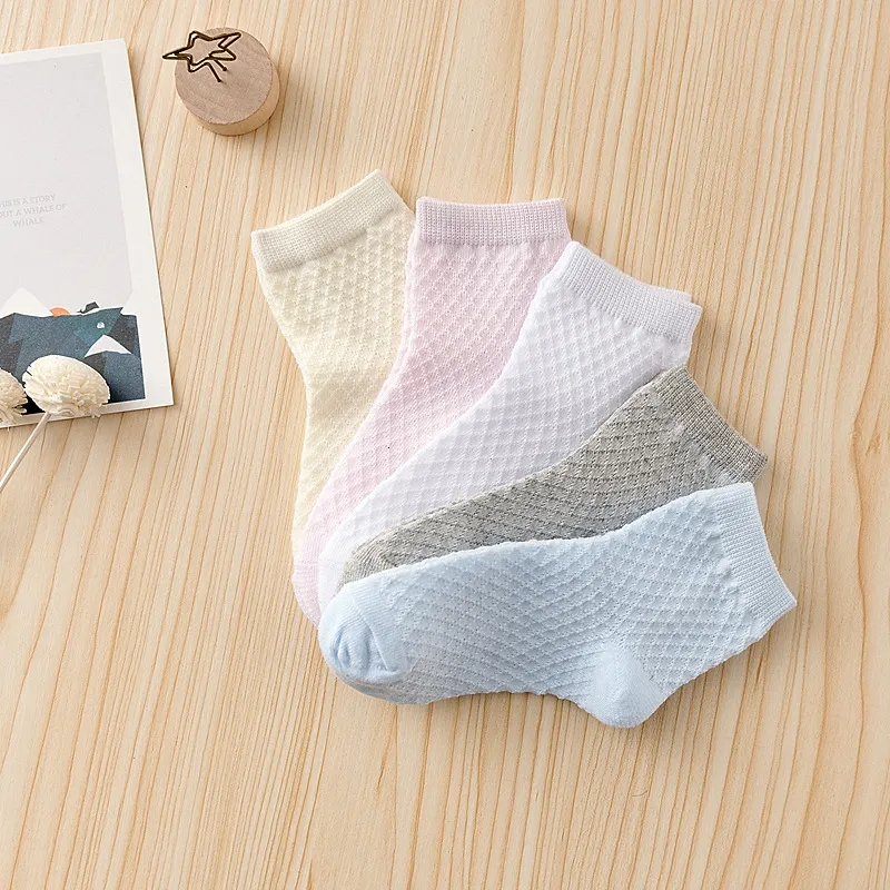 DHgate.com:Kids Ultrathin Mesh Breathable Cotton Socks, 5 Pairs/lot ...