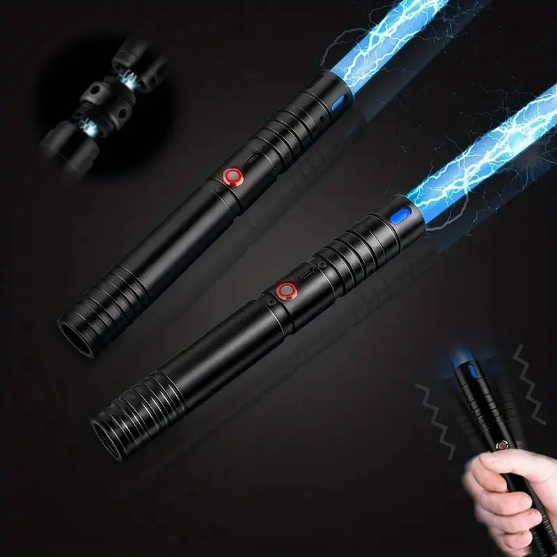Type C Rechargeable RGB Lightsaber Set Metal Swords With 3 Sound Modes ...