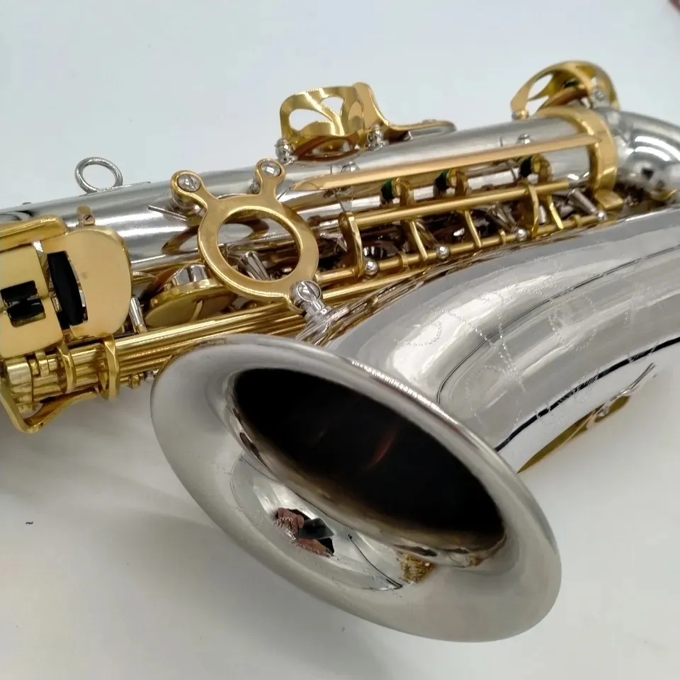 DHgate.com:White Copper Gold Plated Alto Saxophone with E-flat ...