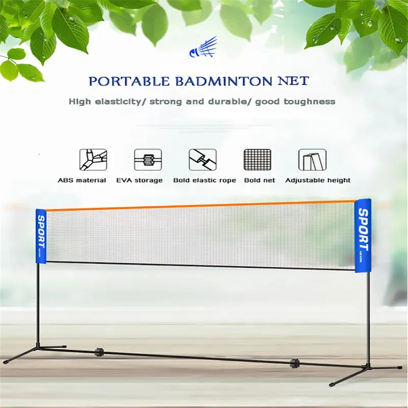 Professional Portable Badminton Net Set, Durable Braided Square Mesh ...