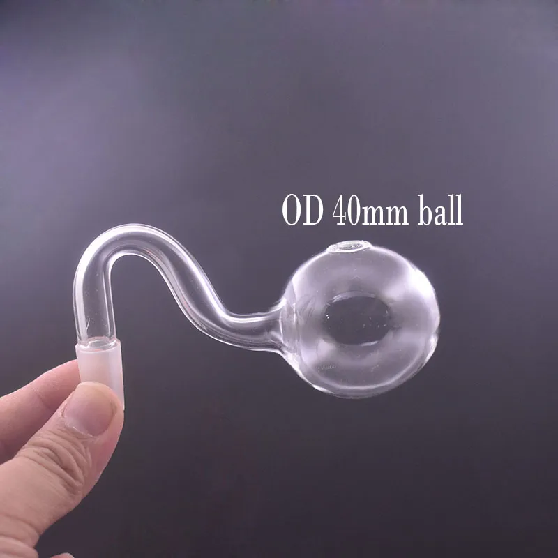 Oil Burner Pipe XXXL Bent Curve Glass 10/14/18mm Male/Female OD 40mm Ball Bubbler Oil Nail ...