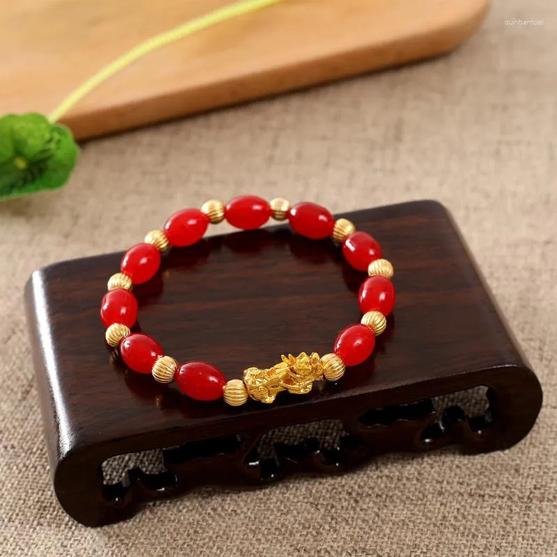 Pixiu Bracelet for Men s Wealth 2024 Fashion Gold Color Jade Bangles