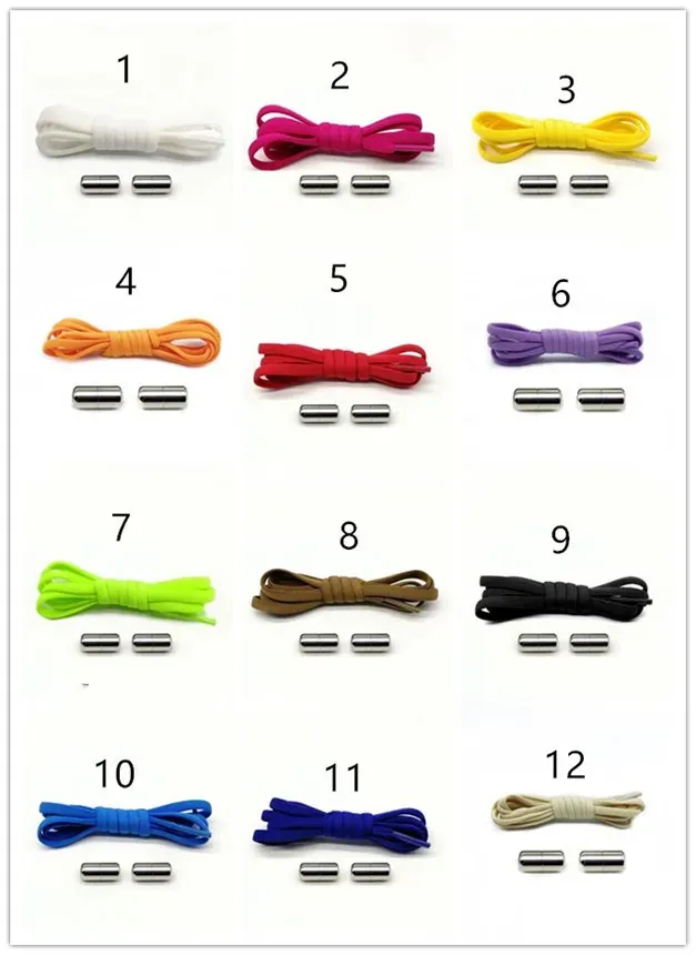 Multi Color Casual Sports Elastic Shoelace with Metal Capsule Buckle ...