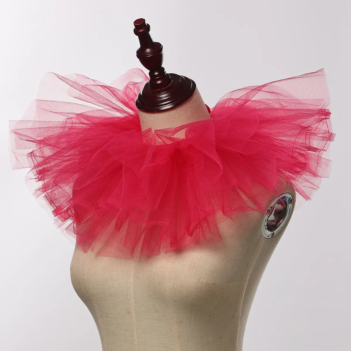 Colorful Clown Neck Ruff Collar, Satin Halloween Cosplay Accessory ...