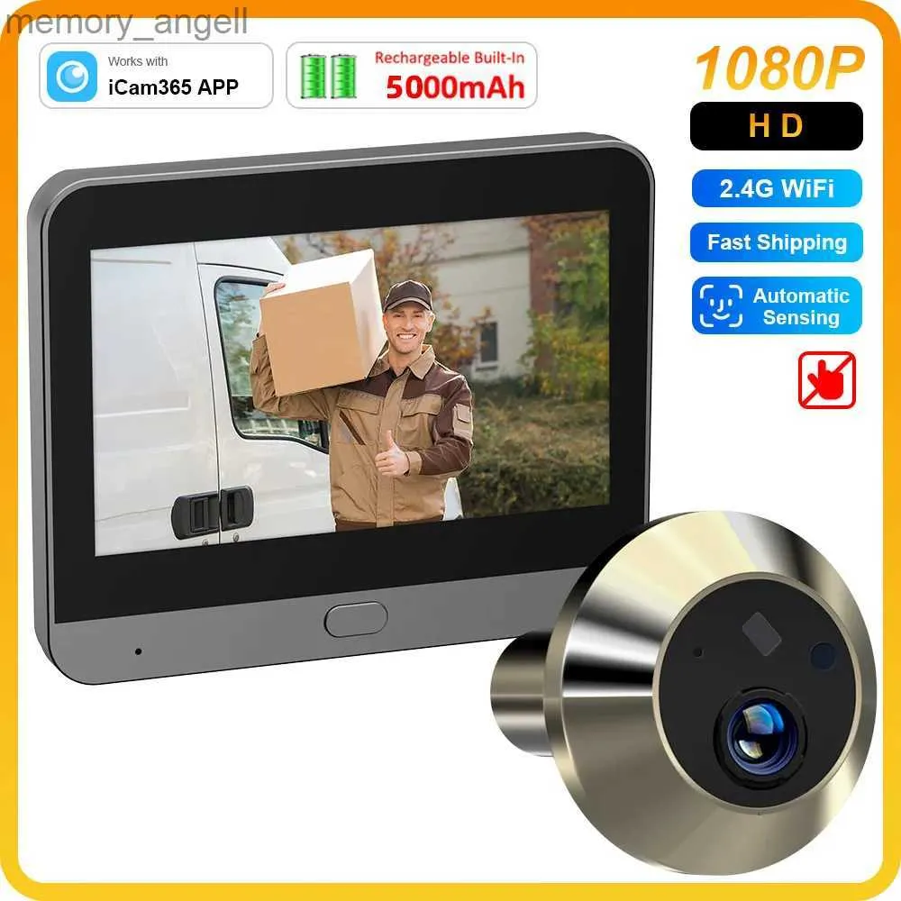 DHgate.com:1080P WiFi Doorbell Camera, Peephole Door Eye Camera ...