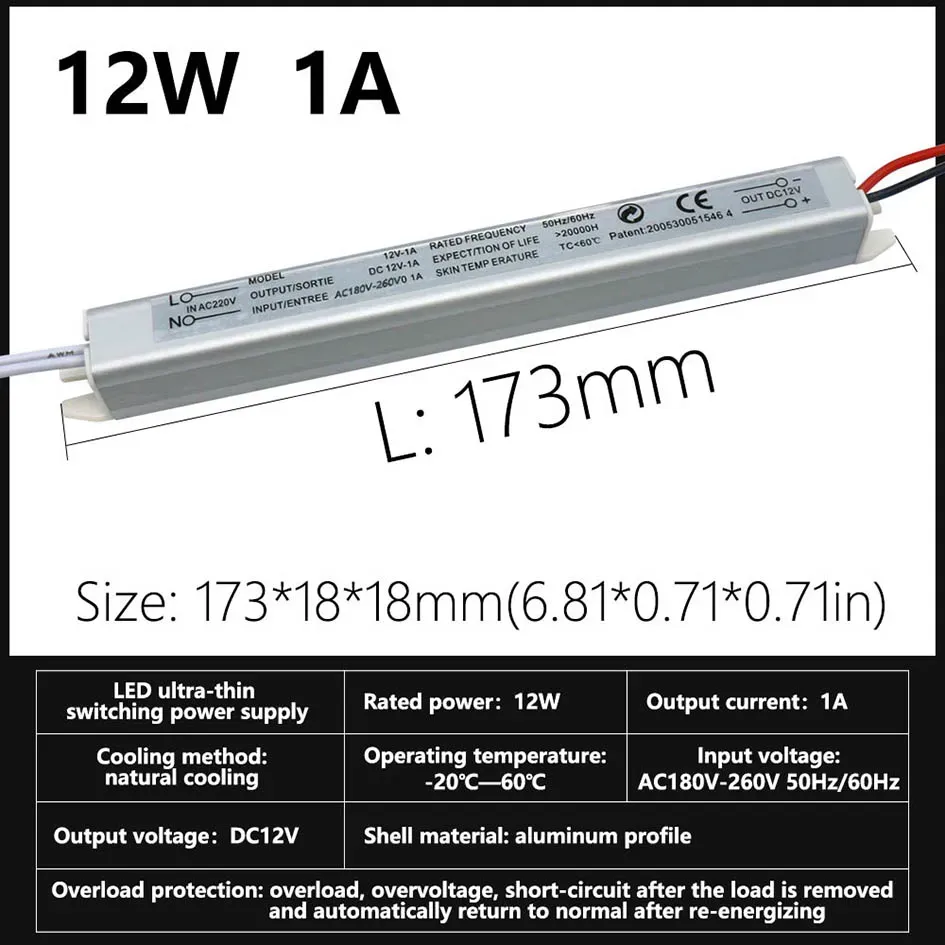 DHgate.com:12V LED Power Supply, AC-DC 220V to 12V LED Transformer ...