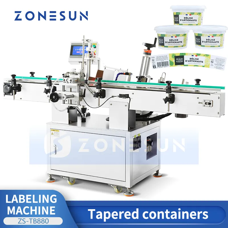 Automatic Labeling Machine For Tapered Bottles Conical Container ...