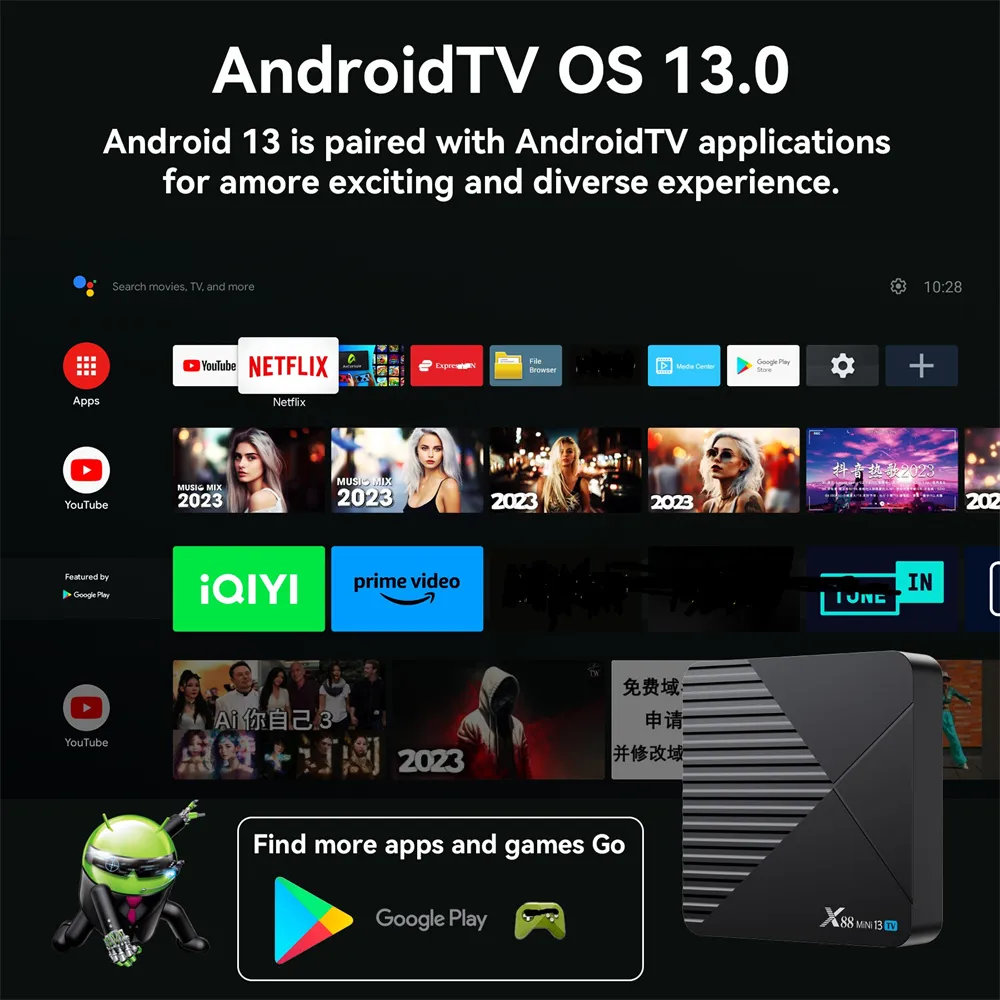 X88 MINI 13 ATV Tata Sky Smart Box With Rockchip Rk3528, Android 13 ...