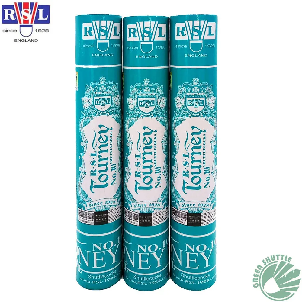 RSL Tourney No. 10 Badminton Shuttlecocks, Duck Feather, 100 Genuine ...