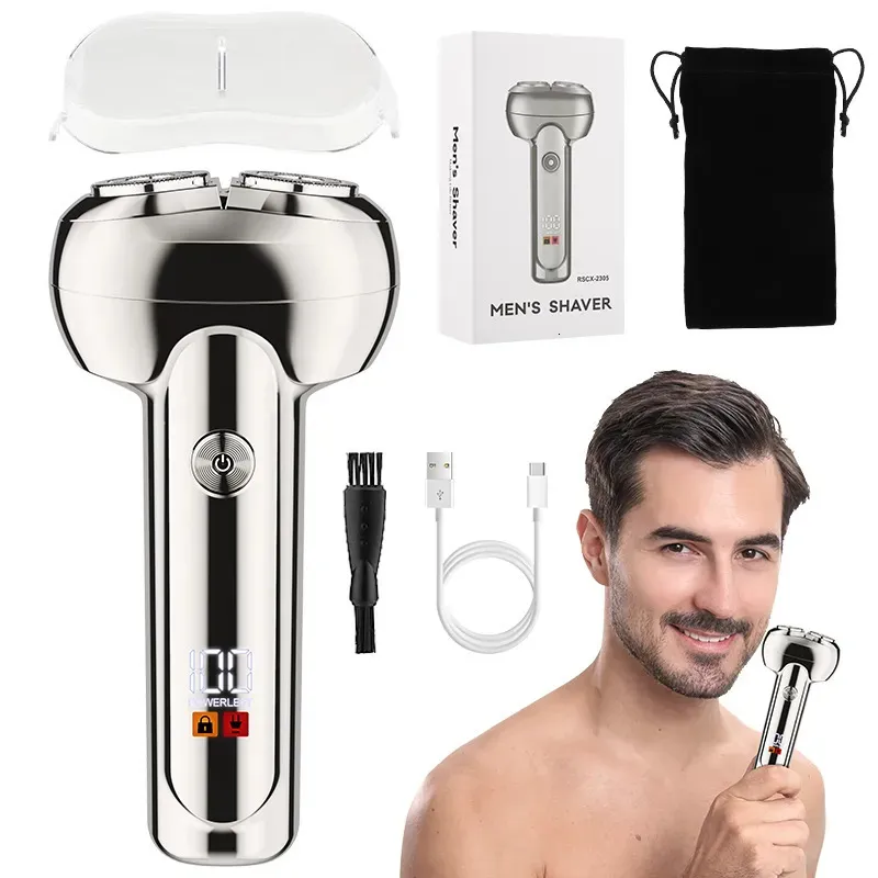 Mini Electric Shaver for Men - Portable Beard Trimmer with Magnetic ...