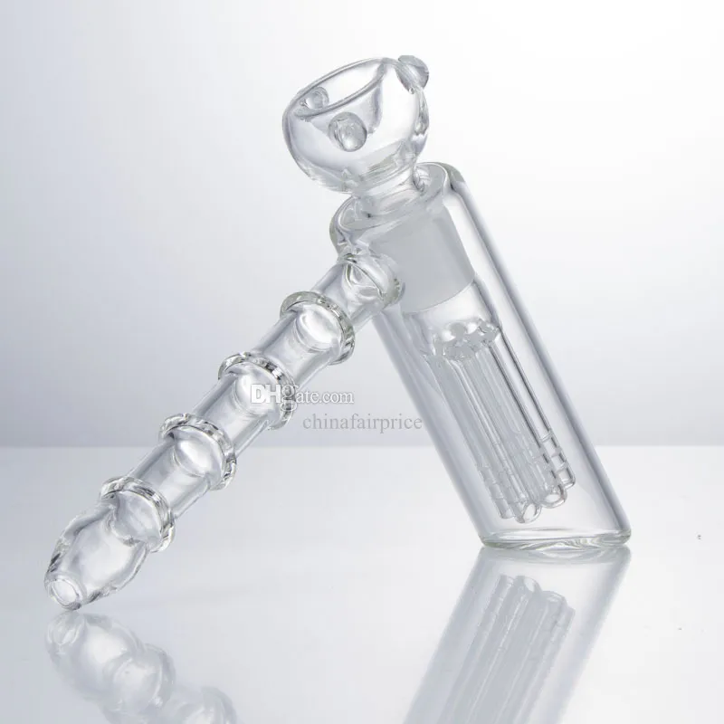 2024 Glass Hammer Smoking Pipe With 6 Arm Perc Bubbler Bong, 18mm ...