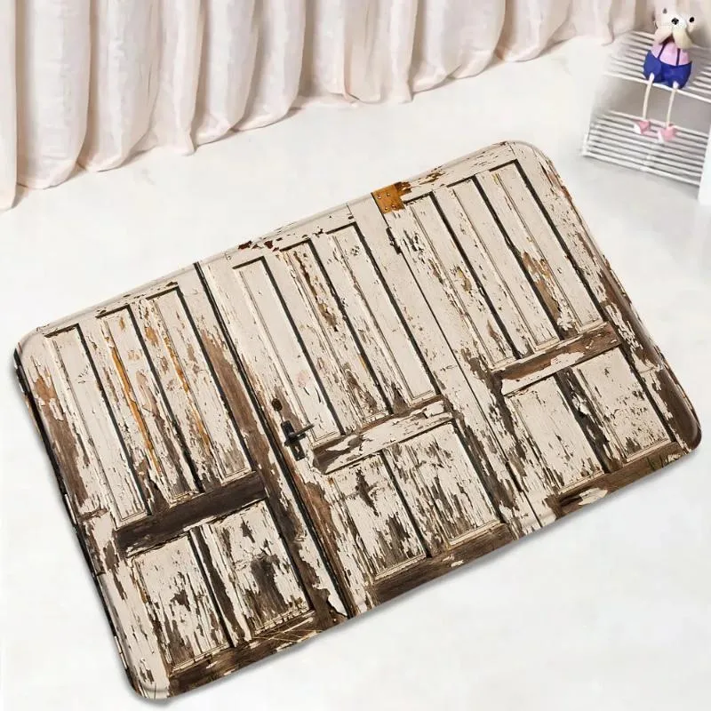 DHgate.com:Retro Wooden Doormat: Non-Slip Shabby Wood Grain Gate Mat ...