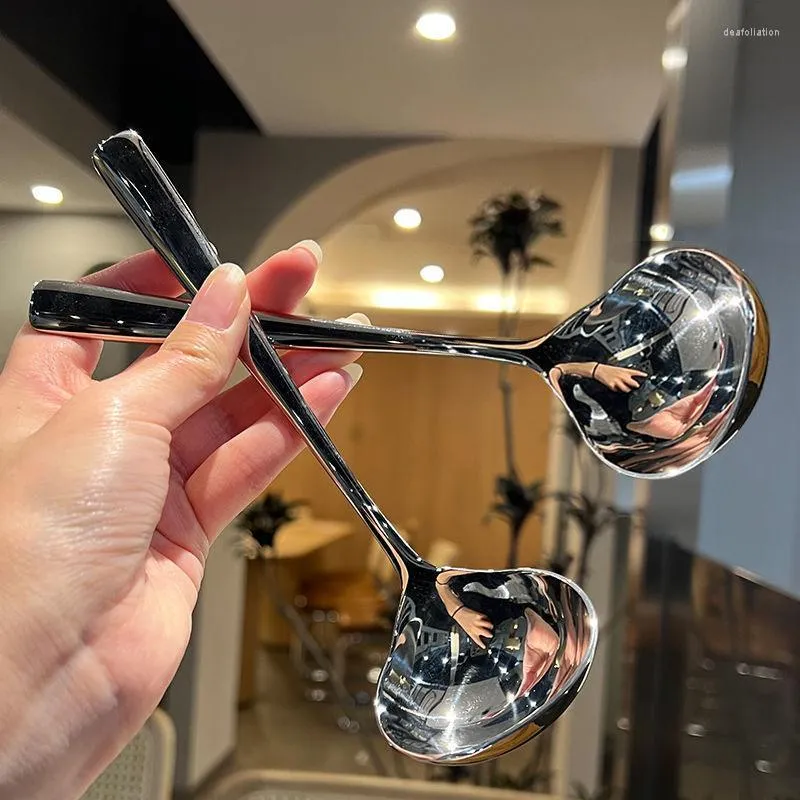 Stainless Steel Large Spoon for Soup, Thickened Porridge, Steel Spoon ...