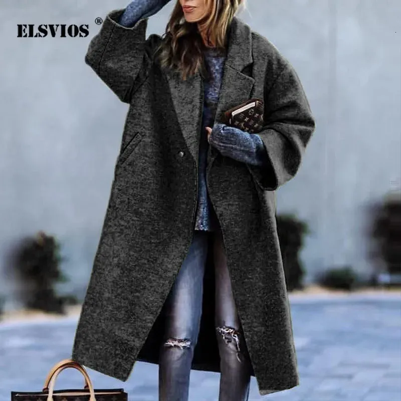 DHgate.com:Women's Wool Blends Autumn Winter Fashion Patchwork Long ...