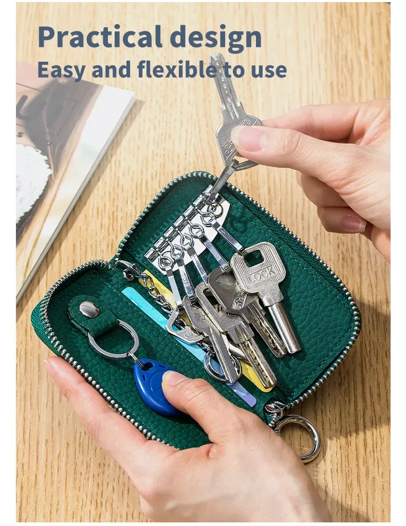 Multi Functional Genuine Leather Mobile Key Device Bpi Bag For Women ...