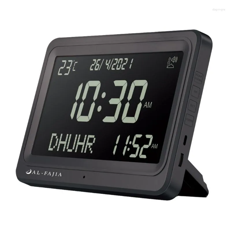 Table Clock Azan Digital LED Prayer Alarm Clock for Home Office Mosque ...