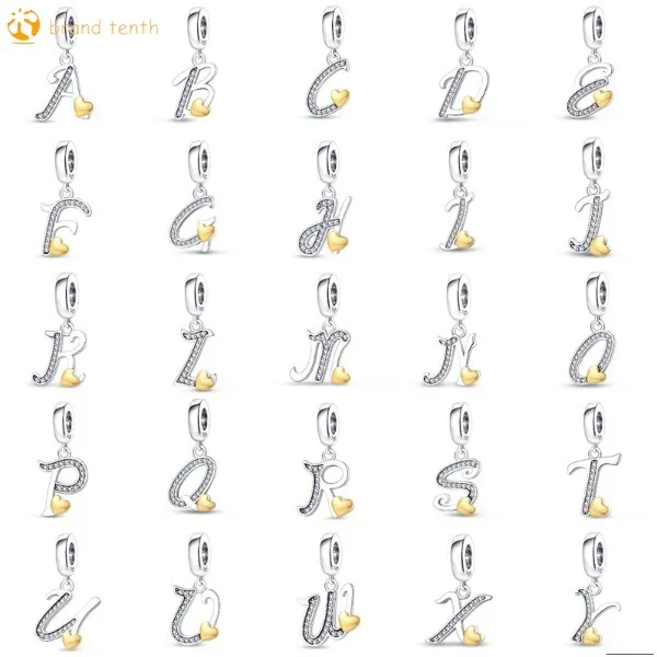 925 Sterling Silver Alphabet Charms - Authentic Letter Beads for ...
