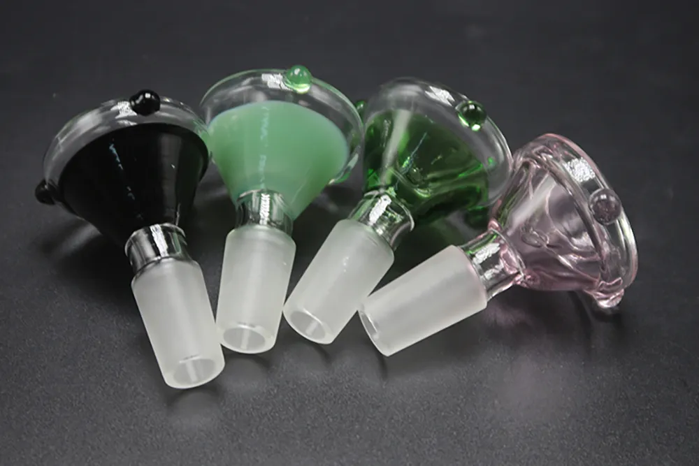 Glass Dab Rig Bowls Colorful Round Slide Wide Bore Bowl Glass Bong ...