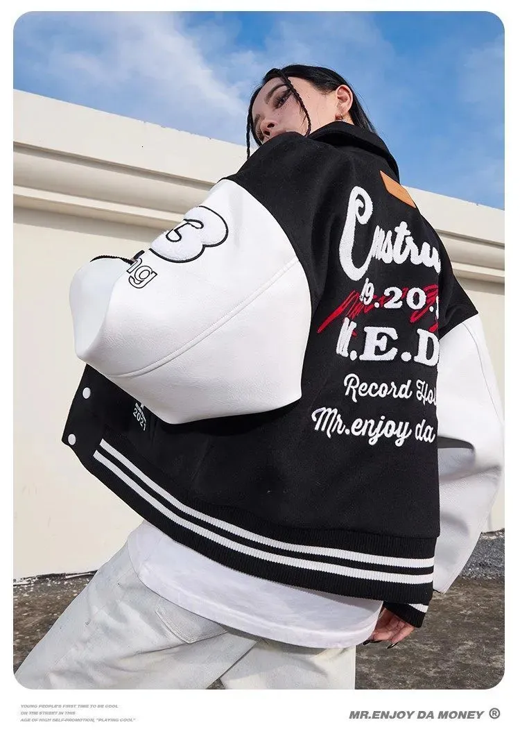 Men's Baseball Jackets Triple Breasted Hooded Outerwear for Spring and ...