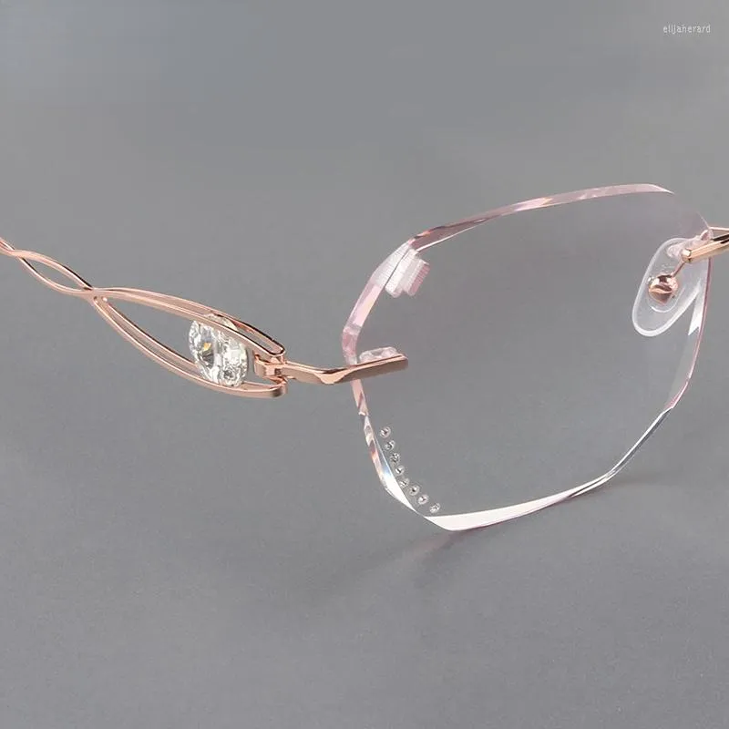 Rimless Titanium Eyeglasses Frame: Lightweight Chashma Spectacles with ...