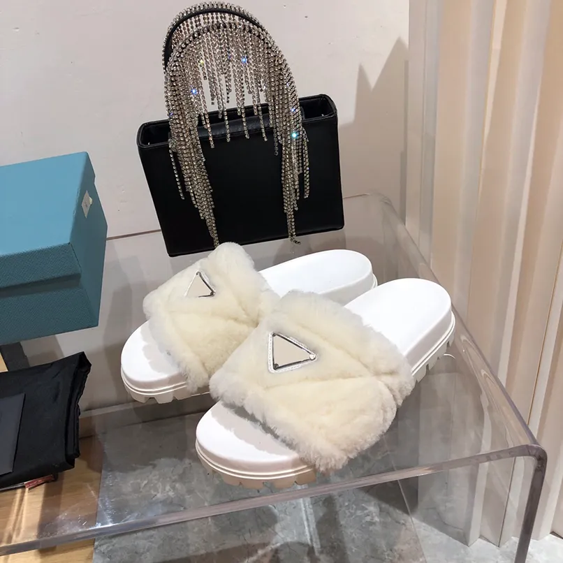 Designer Womens Slippers Fashionable Warm 100% Wool Cotton Inverted ...