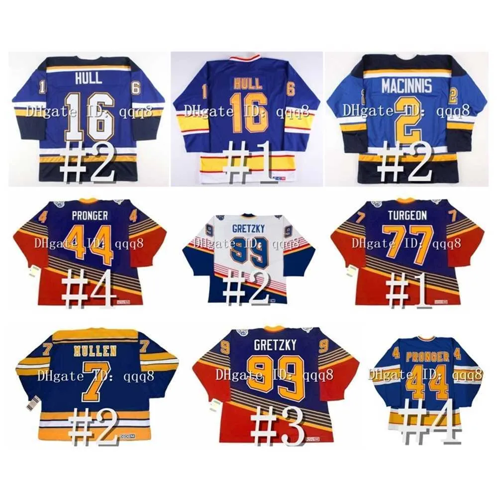 Qqq8 Vintage Wayne Gretzky Hockey Jersey Glenn Hall 2 Al Macinnis 7 Joe ...