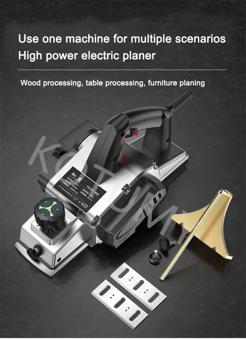 Electric Hand Planer Jig: Portable Woodworking Planer With 82mm Cutting ...