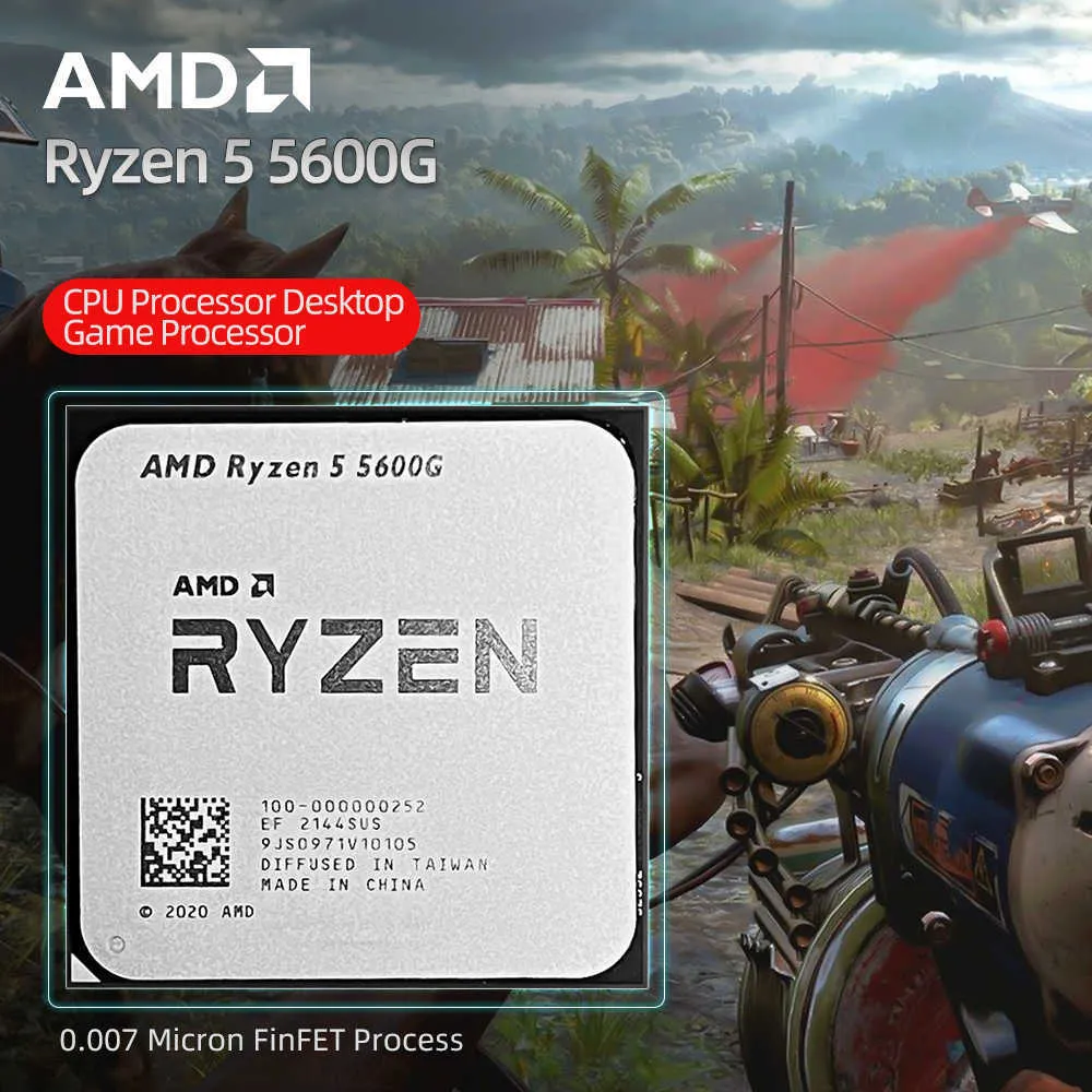 AMD Ryzen 5 5600G Six Core Twelve Thread CPU Processor 3.9 GHz Base ...