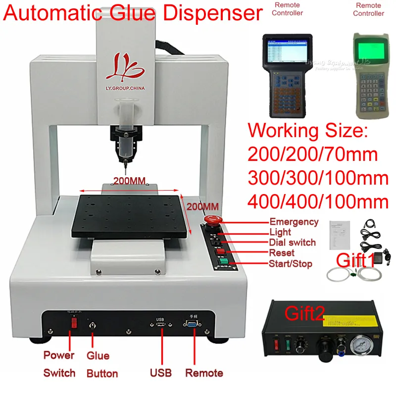 LY221A/331A/441A Automatic Glue Dispenser 3 Axis With Handwheel For ...
