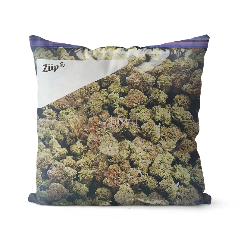 Pillow Case ZENGIA Weed Zip Lock Large Dank Throw 16x16in 18x18in ...