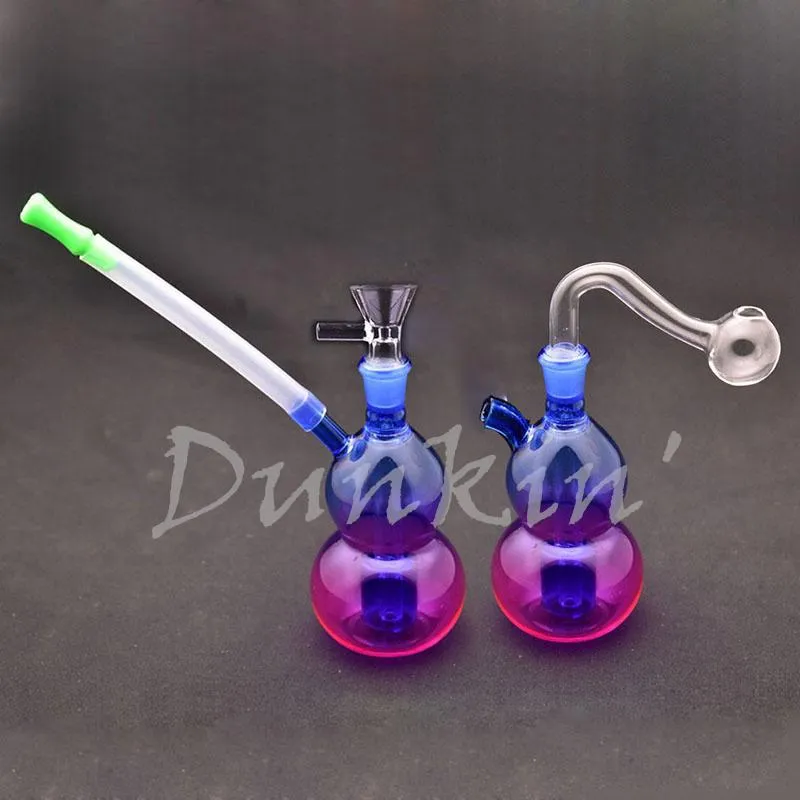 Rainbow Glass Oil Burner Bong Set Smoking Hookah With 10mm Male Oil ...