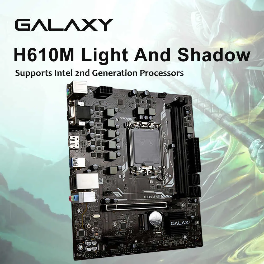 GALAXY New Intel H610M GAMING Motherboard Game DDR4 M.2 SATA PCI 4.0 ...