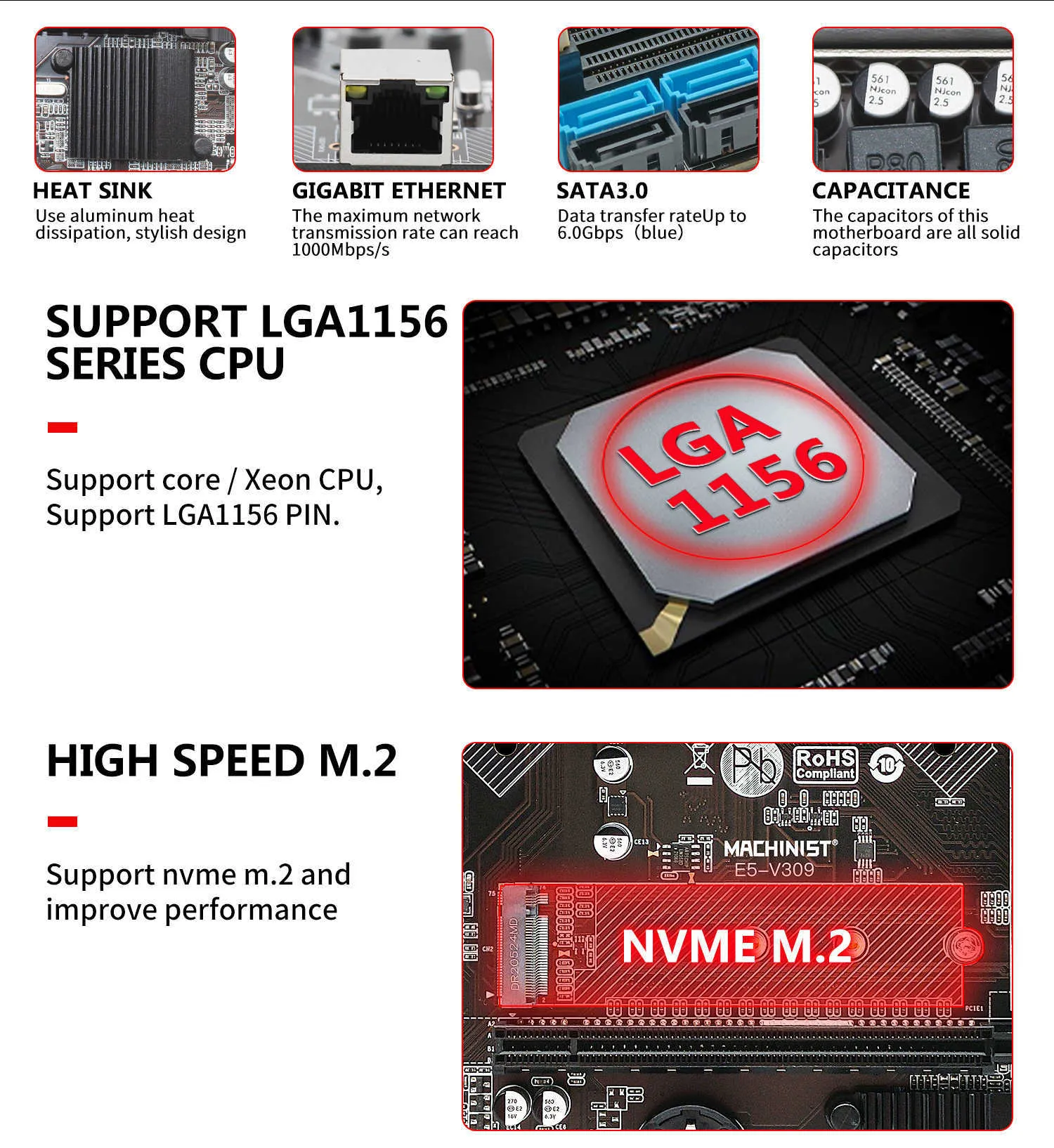 Intel X79 LGA 1356 Motherboard DDR3 ECC RAM ، E5 Xeon CPU Support ...