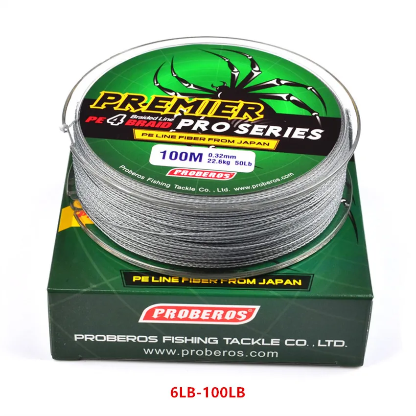 Heavy Duty 100M Braided Fishing Line: 6LB-100LB PE 4 Braid, Multi ...