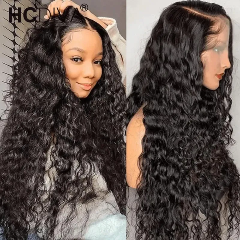 36 Inch Water Wave Lace Front Wig - Pre Plucked 13x6 Frontal Brazilian ...