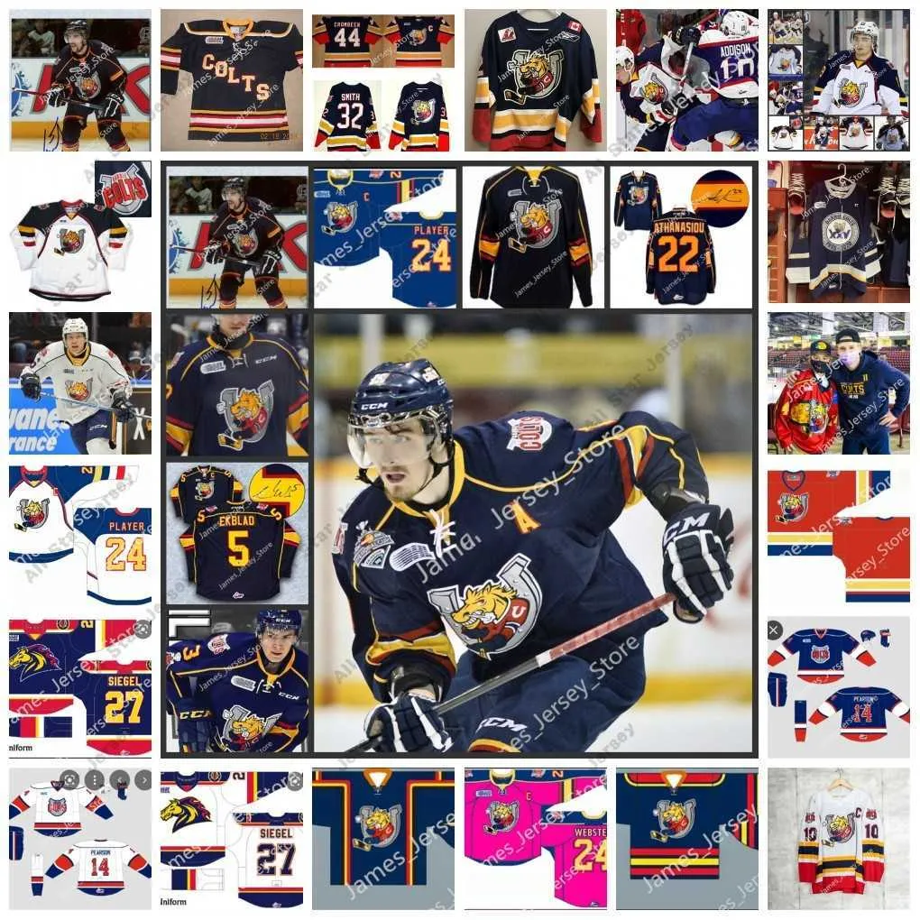 55 Brandt Clarke Barrie Colts Custom Stitched Hockey Jerseys OHL Player ...