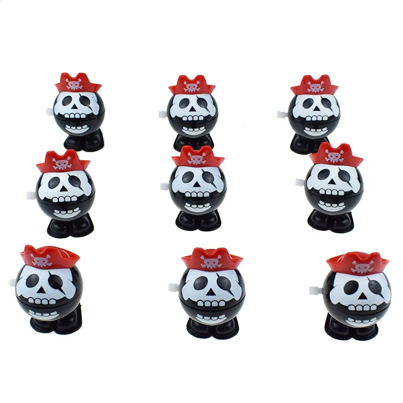 Clockwork Pirate Skull Hat - Wind-Up Toy, Jumping Pirate Head Party ...