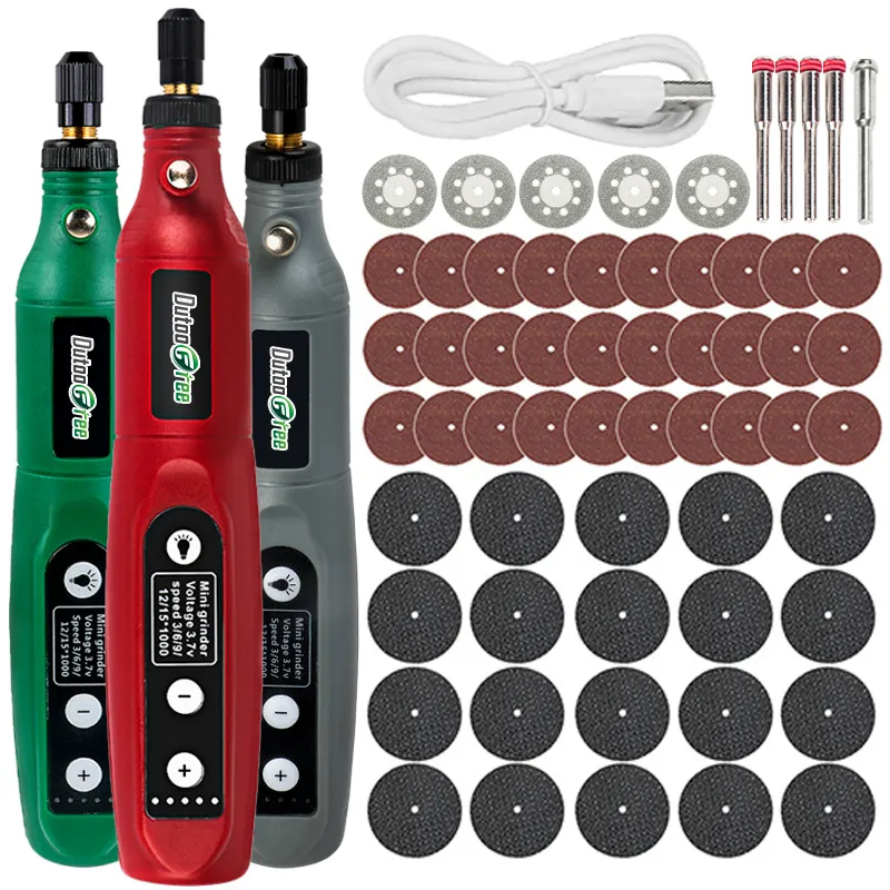 Electric Mini Cordless Drill USB Rechargeable Wireless Engraving Rotary ...
