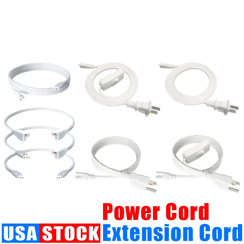T5 T8 LED Tube Connector Cable Extension Cord with US Plug - 1FT to 6 ...