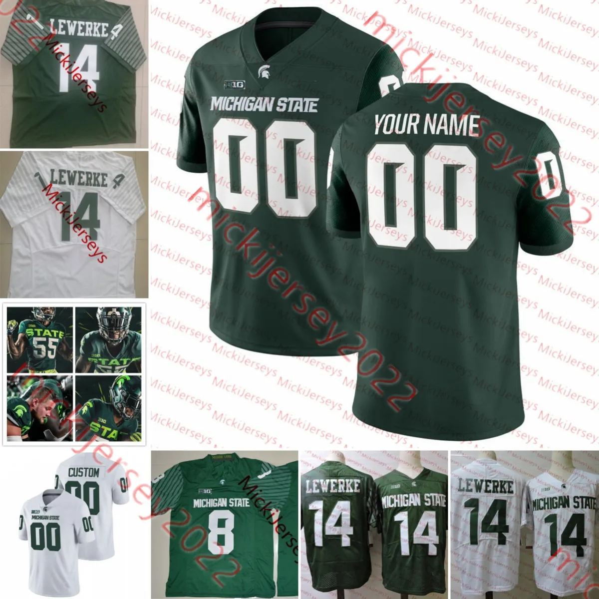 College Football Jersey: Jon Reschke, Don Coleman, Naquan Jones, Jalen ...