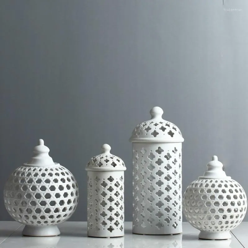 Handmade White Ceramic Storage Bottles For Kitchen For Flower ...