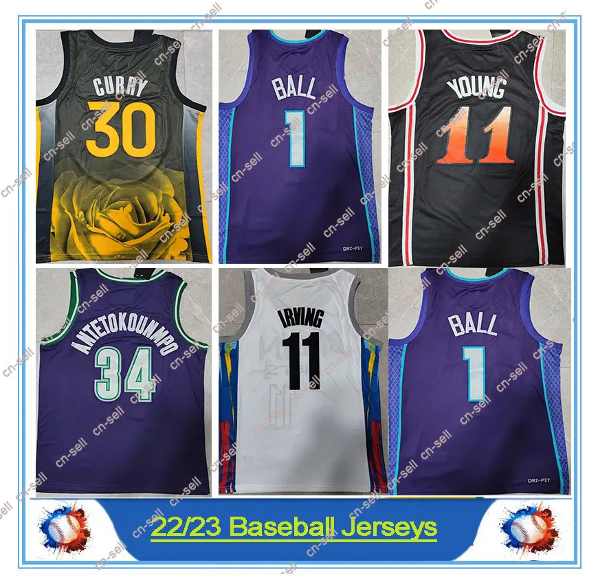 2022 23 Stitch Basketball Ja Morant Jerseys Stephen Curry LaMelo Ball ...