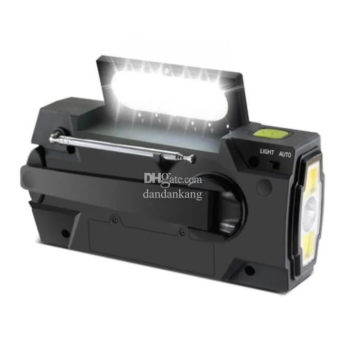 Emergency Weather Radio With Flashlight & Speaker Portable Hand Crank ...