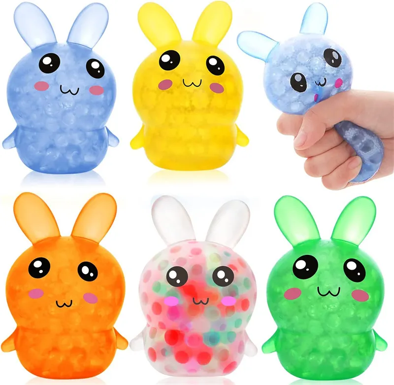 Easter Party Egg Squishy Squeeze Balls Rabbit Bunny Shaped Sensory ...