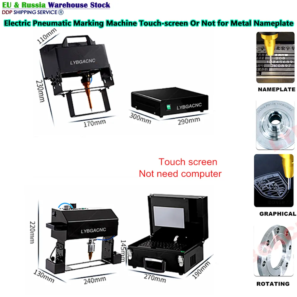DHgate.com:Touchscreen Electric Pneumatic Marking Engraving Machine for ...