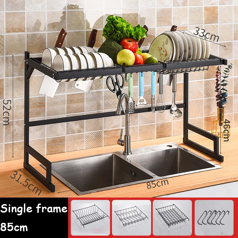 Stainless Steel Kitchen Sink Rack Organizer With Drain Organizer 65 ...