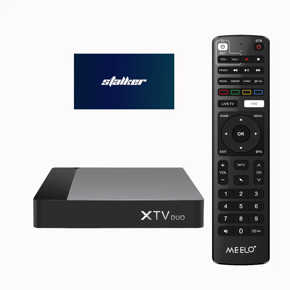 Meelo Plus XTV DUO STALKER Décoder TV BOX Android 11 2.4G/5G WIFI Amlogic S905W2 Lecteur Le Plus ...